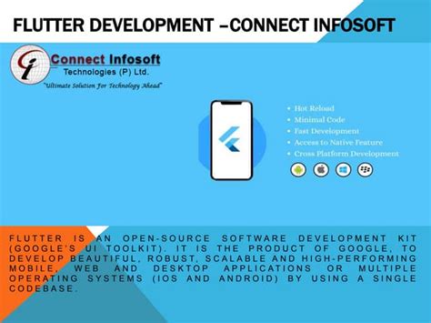 Flutter Development Connect Infosoft Ppt
