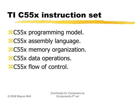 ppt ti c55x instruction set powerpoint presentation free download