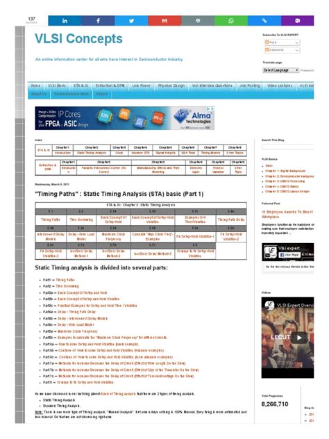 Vlsi Expert Com 2011 03 Static Timing Analysis Sta Basic Timing Html Pdf Electronic