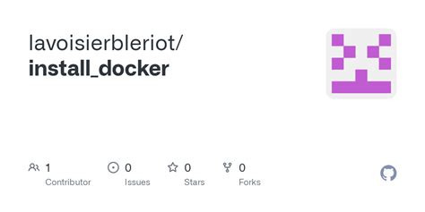 Github Lavoisierbleriotinstalldocker