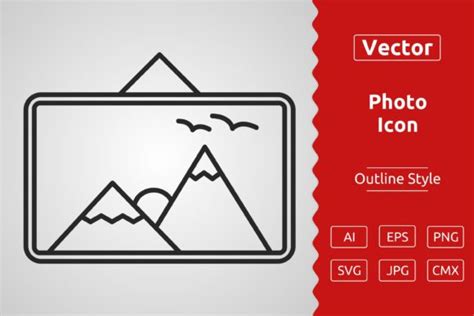 Vector Photo Outline Icon Design Graphic By Muhammad Atiq · Creative Fabrica