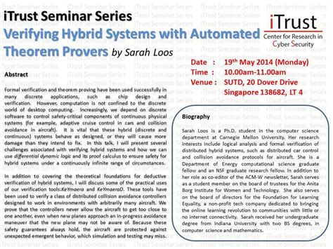 verifying hybrid systems with automated theorem provers itrust