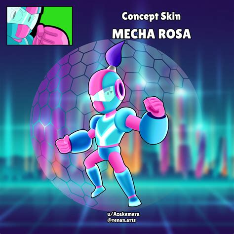Rosa Brawl Stars Stats Skins Fanart En Espa Ol
