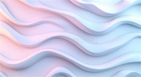 Flowing Abstract Waves In Soft Pastel Colors Stock Illustration