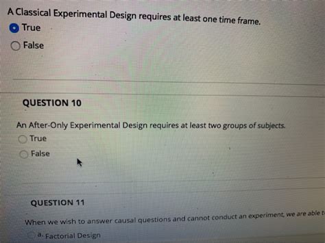 Solved A Classical Experimental Design Requires At Least One
