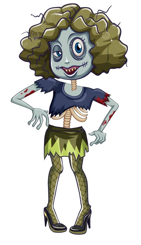 A Female Zombie Character Drawing Ghost Graphic Vector Drawing Ghost Graphic Png And Vector