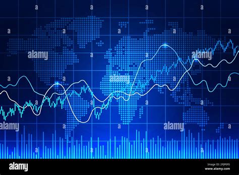 World Stock Market Index Graph Candlestick Chart Line Graph And Bar