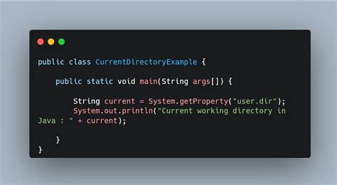 how to find current directory in java with example