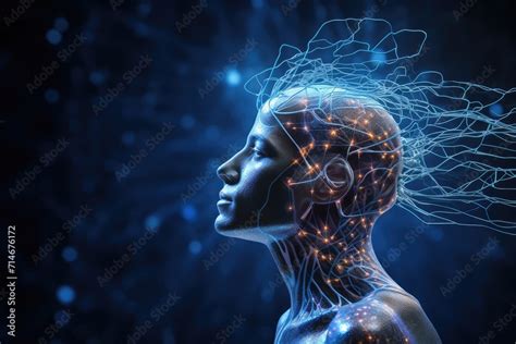 Colored Brain Neuron Mind Precision Stereotactic Human Axon