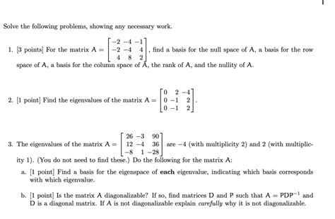 Solved Solve The Following Problems Showing Any Necessary Chegg