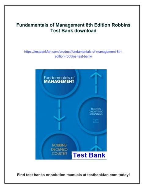 Fundamentals Of Management 8th Edition Robbins Test Bank Pdf