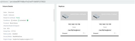 BUG Longhorn UI Says Volume Is Detached But Shows Error When Trying To Attach Issue