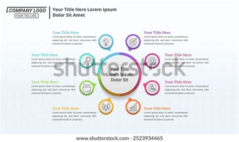 8 Options Workflow Circle Diagram Infographic Stock Vector Royalty
