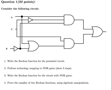 Solved Consider The Following Circuit 1 Write The Boolean
