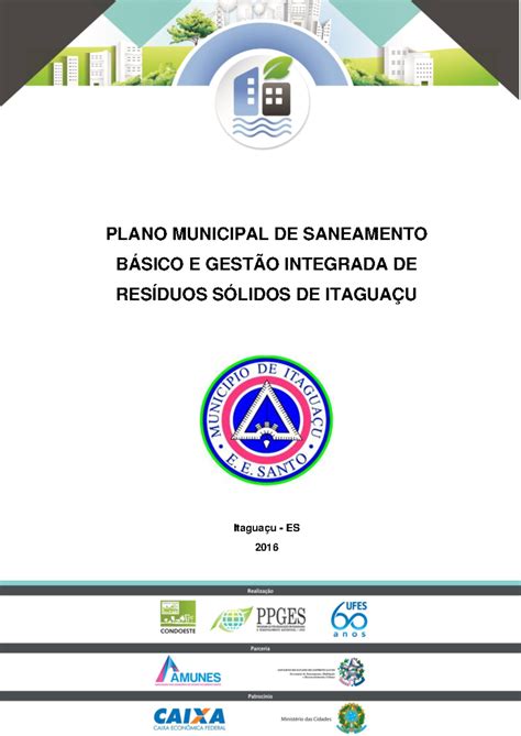 Plano Municipal De Saneamento Básico De Itaguaçu Plano Municipal De