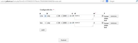problem the configurable list widget