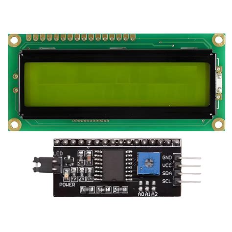 Lcd 16x2 1602 Alphanumeric Display With I2c Interface Adapter Module