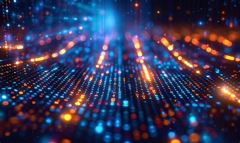 Premium Photo An Abstract Digital Grid With Binary Code Symbolizing