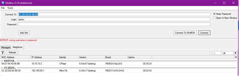 Error Wrong Username Or Password Beginner Basics Mikrotik Community Forum