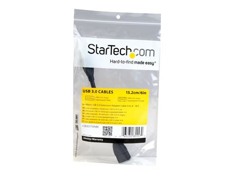 Startech Com In Short Usb Extension Adapter Cable Usb A Male To Usb A Female Overview