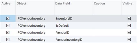 default vendor for an item acumatica generic inquiries and pivot tables