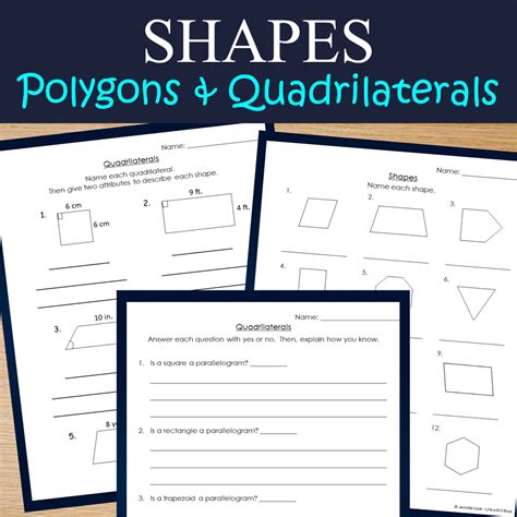3rd Grade Classifying Quadrilateralspolygons Anchor Chart Posters And Worksheets Made By Teachers