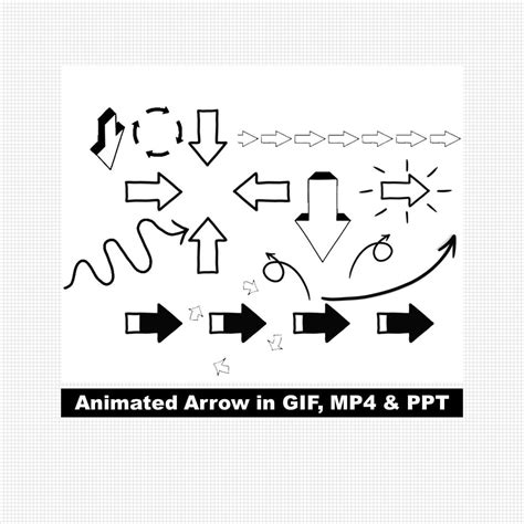 Animated Arrow Flashing Blinking And Moving Fill Arrow In GIF And MP Format For Presentation