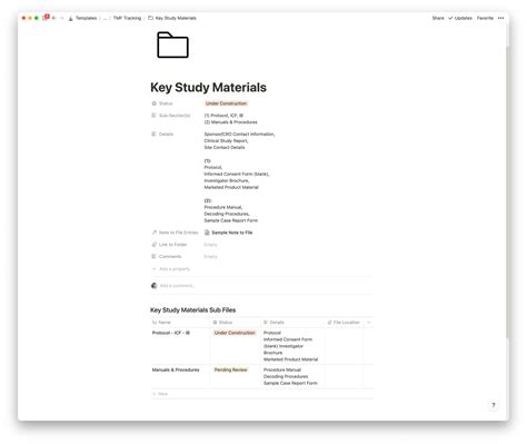 Trial Master File TMF Notion Template Trial Master File TMF Notion Template