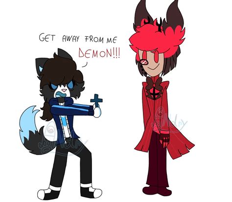 Get Away From Me Demonbluey And Alastor By Jayvronti On Deviantart
