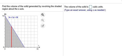 Solved Cubic Units Find The Volume Of The Solid Generated Chegg Com