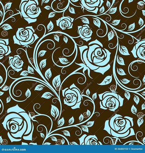 Antique Scrolling Rose Seamless Stock Vector Illustration Of Ornament Ornate 36483153