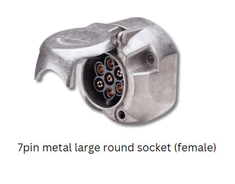 Socket 7 Pin Large Round Metal Allin Towbars