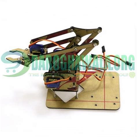 DOF Acrylic Unassembled DIY Robot Arm Kit Servo For Arduino In Pakistan