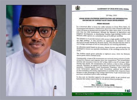 Cross River Flags Off Statewide Coffee Value Chain Sensitisation And Enumeration Exercise