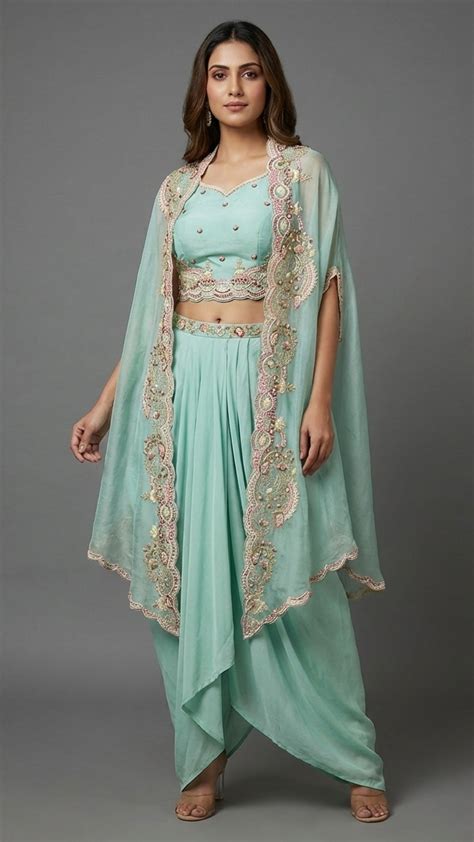 Second Skin I The Embroidered Organza Cape Set