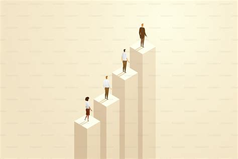 남자와 여자의 차이 경력과 사업의 차별과 불평등 아이소메트릭 벡터 그림입니다 벡터 Unsplash의 사업 이미지