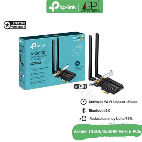 Tp Link Pci Express Wi Fi Ax Archer Tx E Lifetime Shopee Thailand
