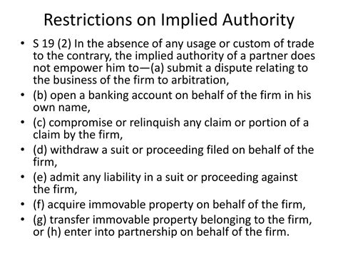 Implied Authority Of Partners Pptx