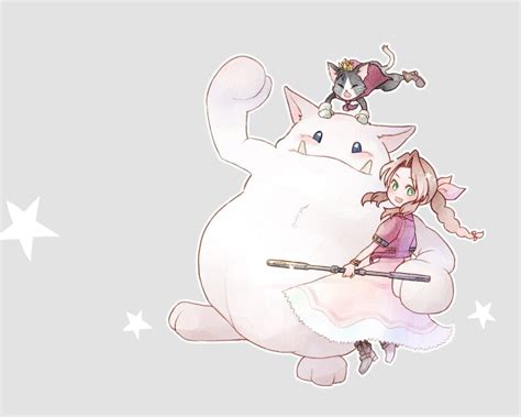 Bluelimbo8888 Aerith Gainsborough Cait Sith Final Fantasy Moogle