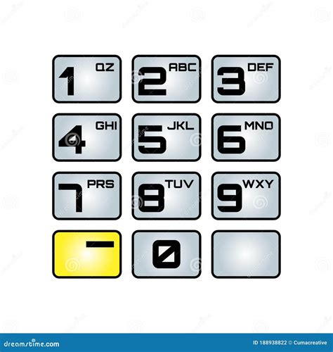 Phone Keypad Letters Converter Vector Illustration Stock Vector