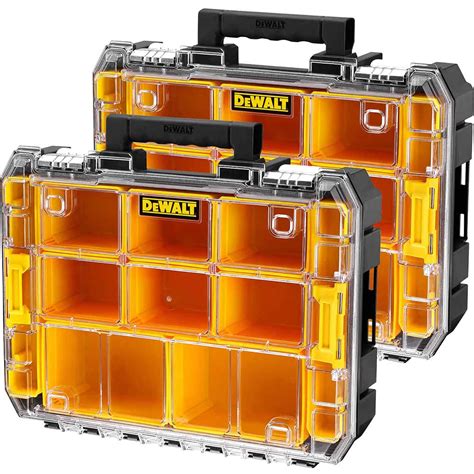 Dewalt Tstak Water Sealed Organiser Tool Case Twin Pack Storage