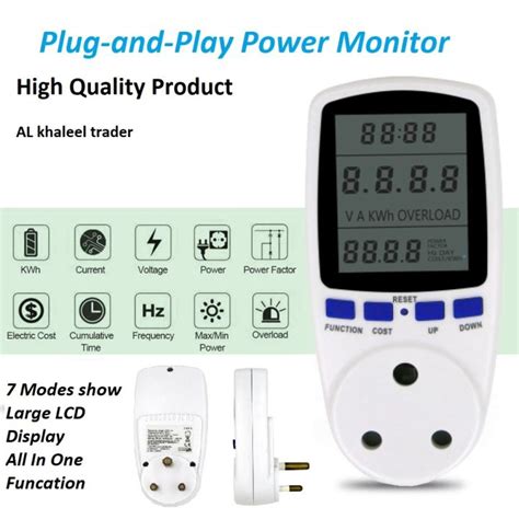 Ac Digital Power Watt Monitor Energy Meter Ampere Meter Electric Energy
