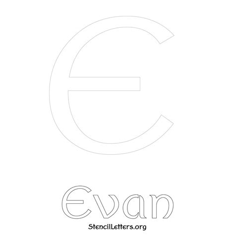 Evan Free Printable Name Stencils With 6 Unique Typography Styles And Lettering Bridges