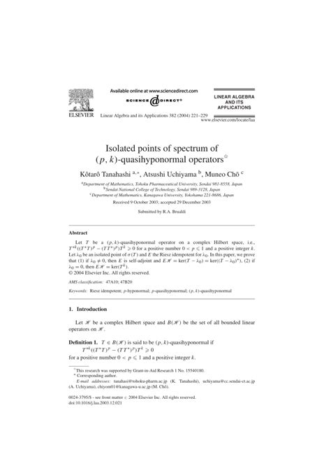 Pdf Isolated Points Of The Spectrum Of P Hyponormal P