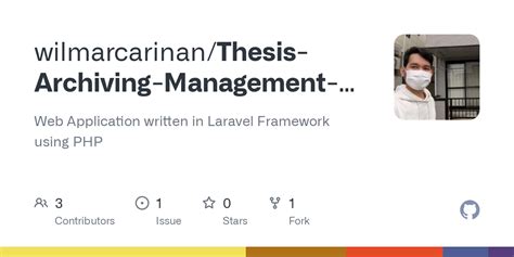 Github Wilmarcarinanthesis Archiving Management System Web Application Written In Laravel