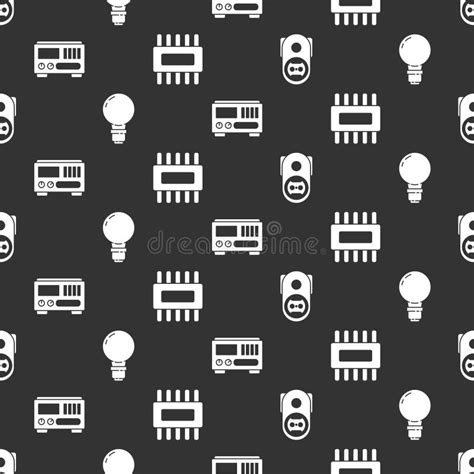 Set Electrical Outlet Light Bulb With Concept Of Idea Electrical Measuring Instruments And