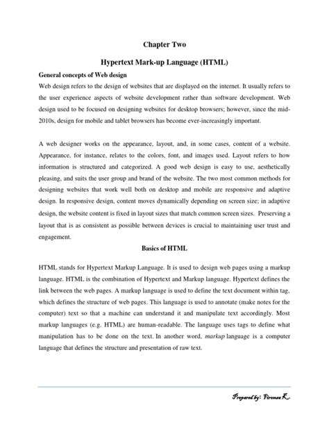 Chapter Two Pdf Html Element Html
