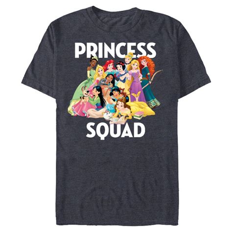 Disney Princess Squad Group T Shirt Short Sleeve Blended T Shirt For