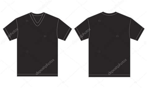 Black V Neck Shirt Design Template For Men Stock Vector By ©airdone