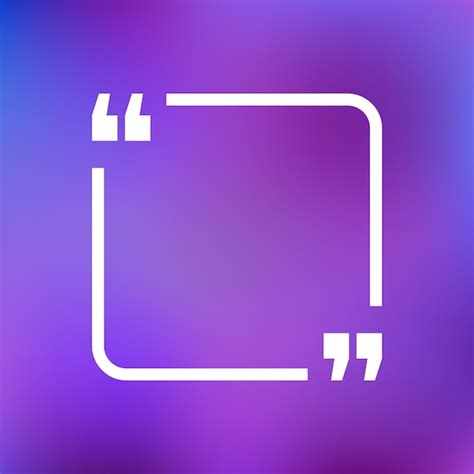 보라색 배경의 따옴표 및 텍스트를 위한 직사각형 프레임 프리미엄 벡터